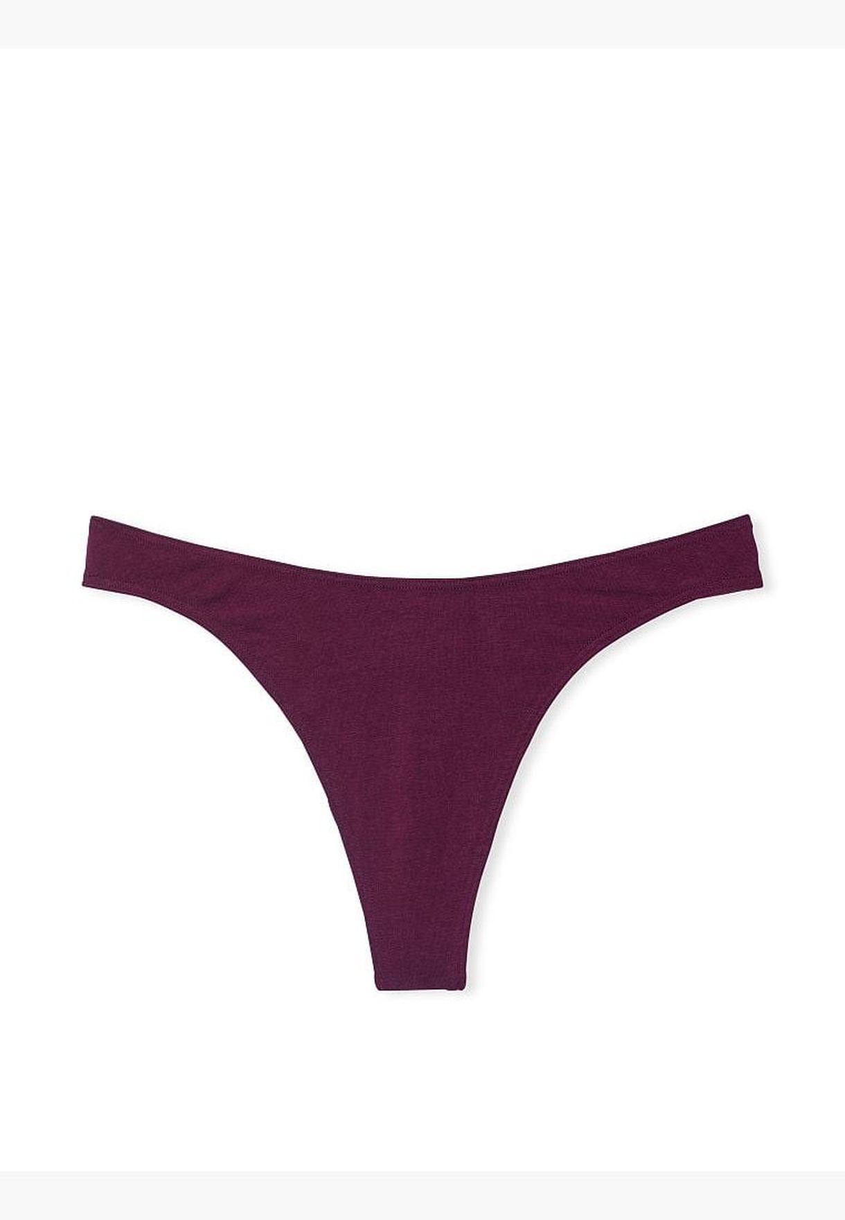 Buy Victorias Secret Neutrals Stretch Cotton High Leg Thong Panty For