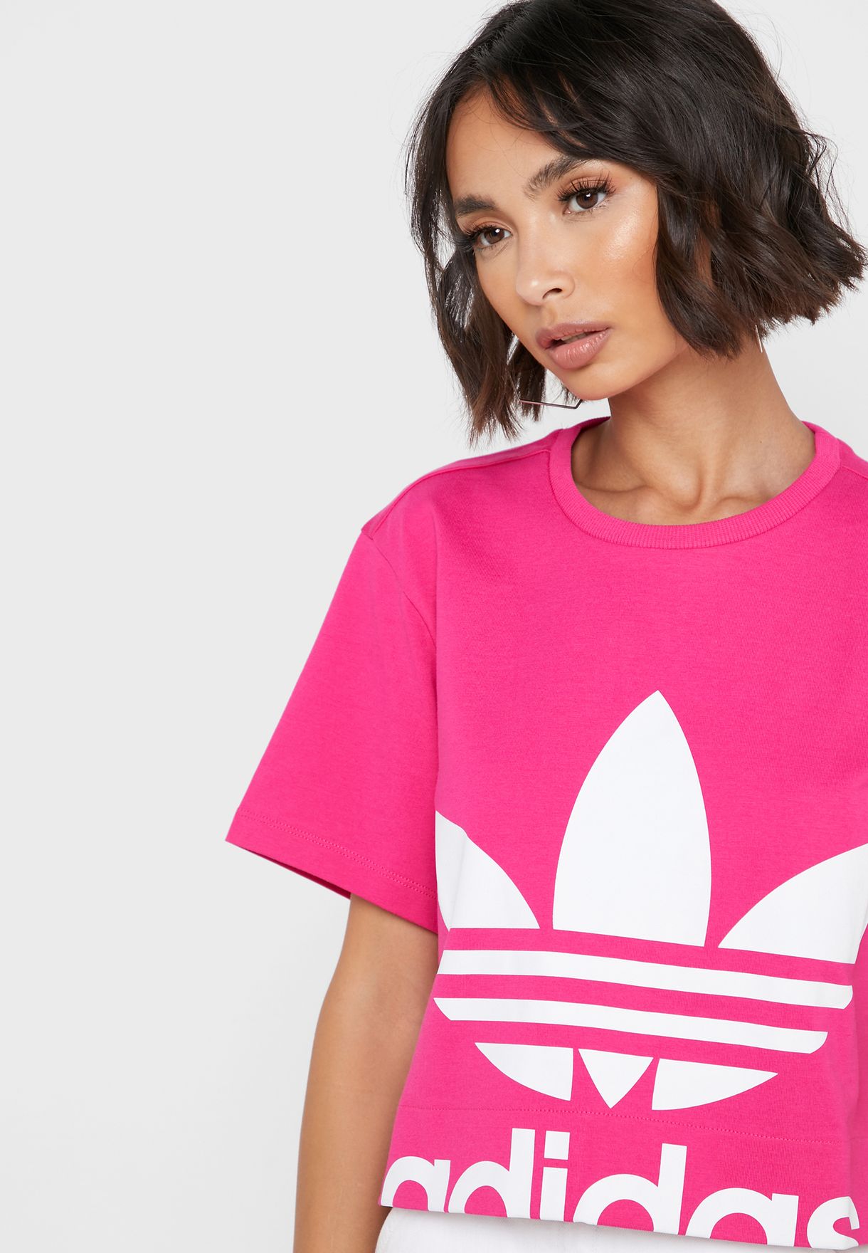 Buy Adidas Originals Pink Trefoil T Shirt For Women In Riyadh Jeddah