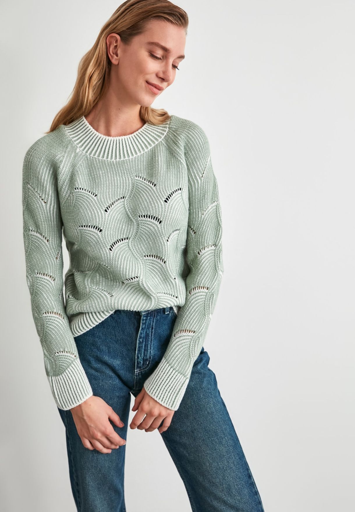 Buy Trendyol green Knitted Sweater for Women in MENA, Worldwide ...