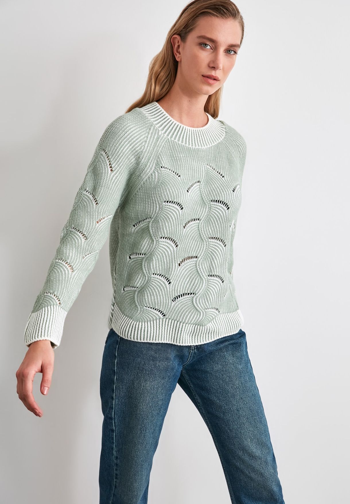 Buy Trendyol green Knitted Sweater for Women in MENA, Worldwide ...